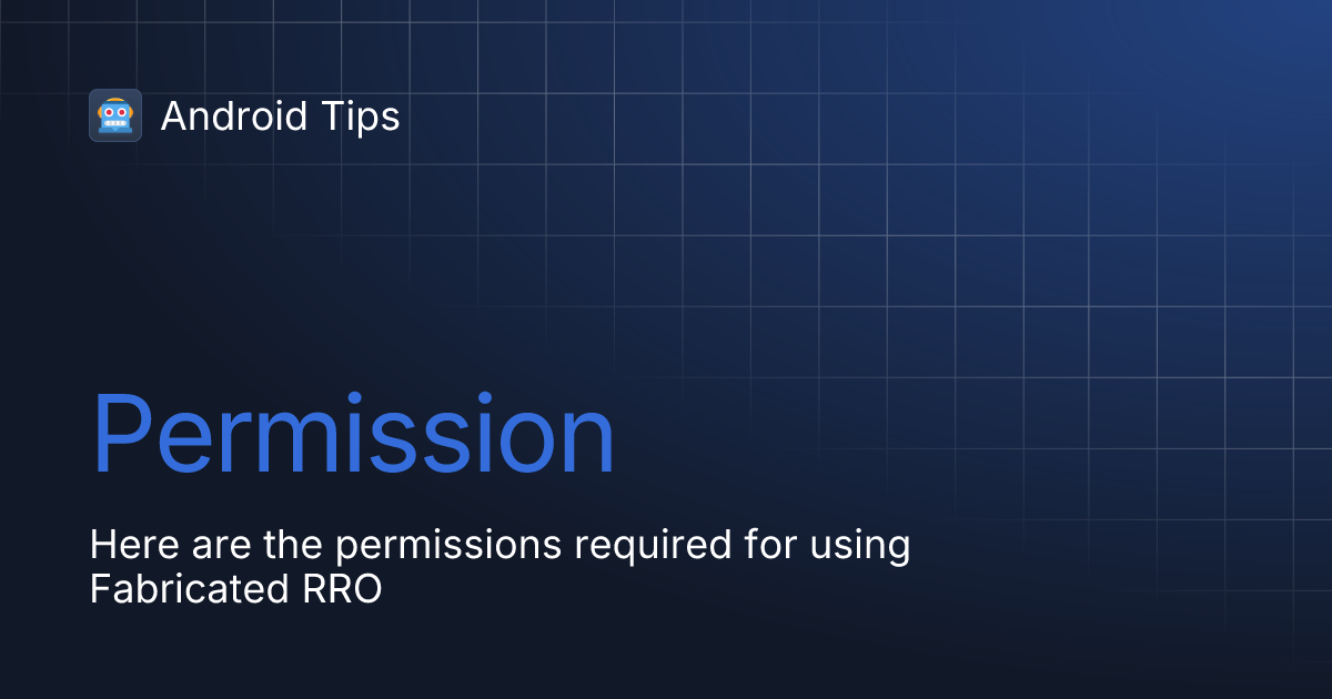 Permission | Android Tips