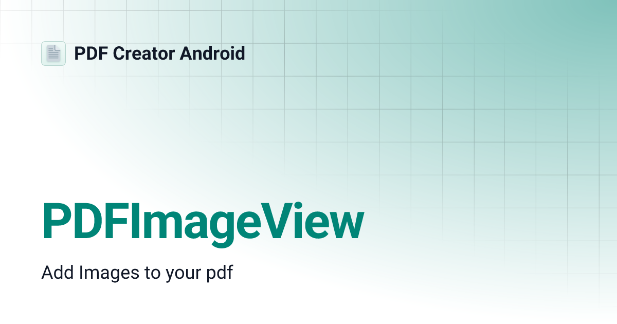 PDFImageView | PDF Creator Android